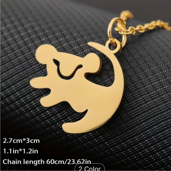 Disney | Jewelry | Disney Inspired The Lion King Simba Gold Color ...